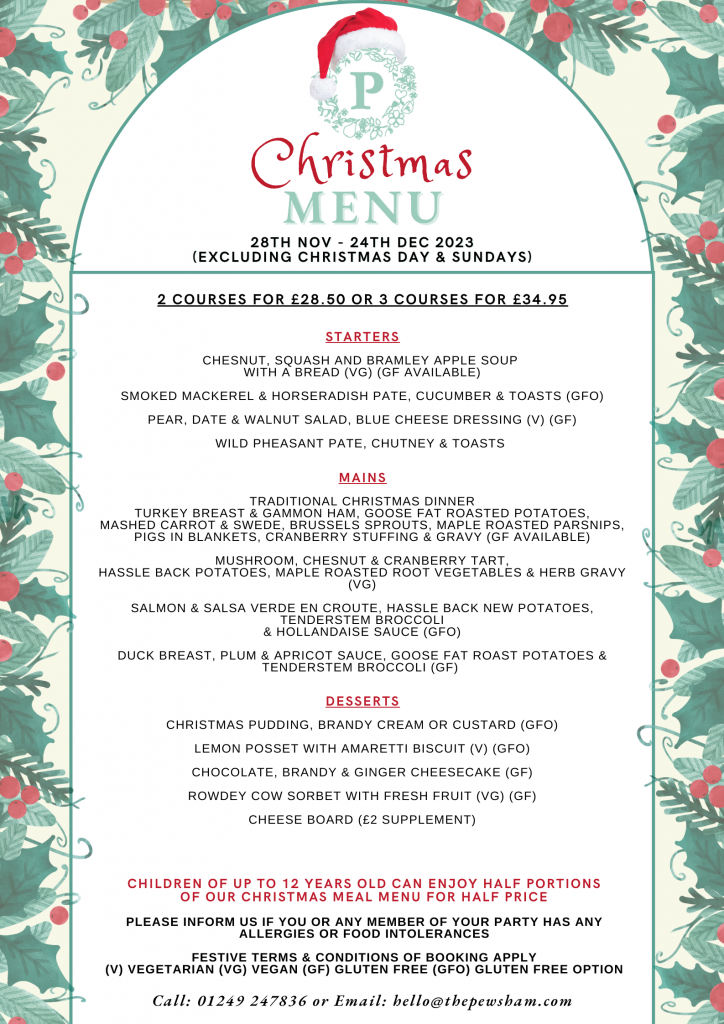 Christmas and New Year – The PEWSHAM